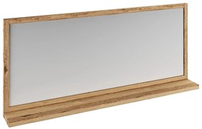 furniture-nabytek.cz - Masivní koupelnové zrcadlo Sidora z divokého dubu, olejované, hnědé – 138×60 cm