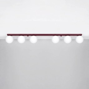 Sollux Lighting Stropní svítidlo YOLI 6 bordó