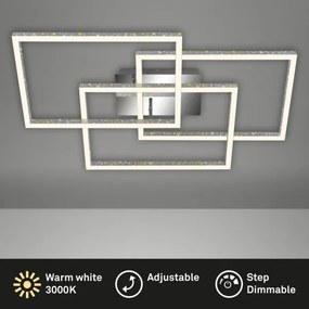 Brilo - LED Stmívatelné stropní svítidlo FRAME LED/57W/230V 3000K matný chrom