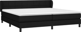 Box spring postel s matrací černá 200x200 cm textil 3126271