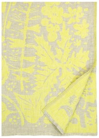 Lněná deka / ubrus Villiyrtit 150x200, len-žlutá