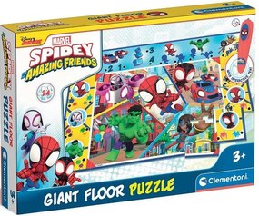 Clementoni - Podlahové puzzle s interaktivním perem Spidey a jeho úžasní