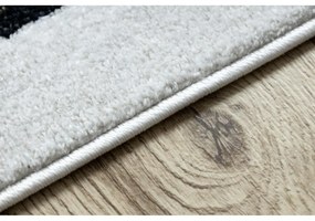 Dětský kusový koberec Závodní dráha krémově bílý 200x290cm