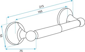 Tutumi Tutumi, držák na toaletní papír 332869A, černá matná, REA-06925