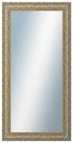 DANTIK - Zarámované zrcadlo - rozměr s rámem cca 50x100 cm z lišty ZVRATNÁ bílozlatá plast (3067)