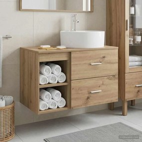 Sada koupelnového nábytku 2 ks Dub artisan Kompozitní dřevo 3403911
