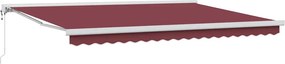 Automatická zatahovací markýza burgundská 450 x 300 cm 3215326