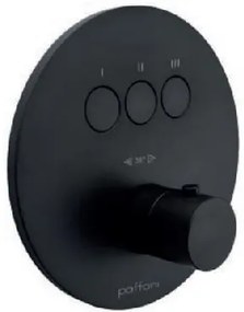 Paffoni Compact Box - Termostatická baterie pod omítku, pro 3 spotřebiče, matná černá CPT019NO