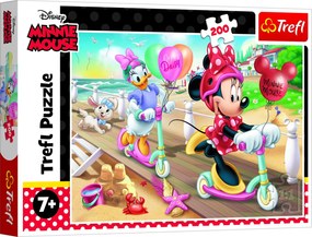 Trefl Puzzle Minnie na pláži/Disney Minnie 200 dílků 48x34cm v krabici 33x23x4cm