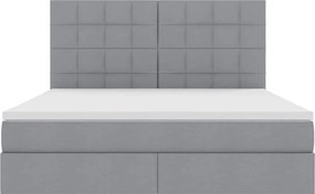 Postel s úložným prostorem a matrací Světle šedá 180 x 200 cm 3371796