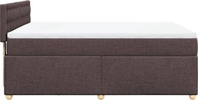 Box spring postel s matrací tmavě hnědá 160x200 cm textil 3286748