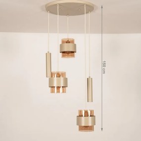 Závěsné svítidlo Retro 70er Trio 150 Round Taupe