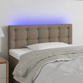 Čelo postele s LED taupe 100x5x78/88 cm textil 3122040