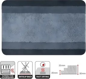 Spirella BALANCE koupelnová předložka 55 x 65 cm šedá / polyester / pr