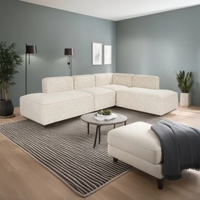 Hanah Home Rohová pohovka MORE M krémová pravá
