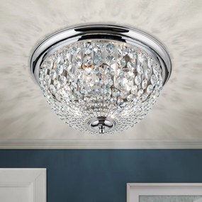 Orion DLU 1840/47-Křišťálové str. svítidlo PLAFOND 6xE27/40W/230V pr.47 cm chrom