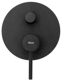 Rea Lungo - Podomítkový sprchový set, černá, REA-P4100