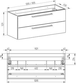 Mereo Mereo, Bino, koupelnová skříňka 121 cm, bílá, CN673S
