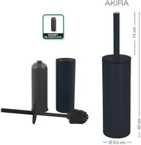 Spirella AKIRA WC štětka matná černá / ocel