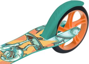 Dětská koloběžka s velkými koly a popruhem, Dino - mint