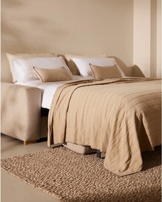 Béžová rozkládací pohovka 244 cm Anley – Kave Home