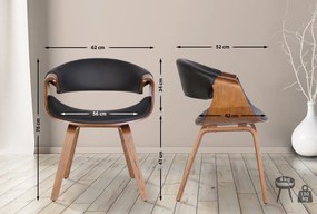 Jídelní židle Foley umělá kůže Eiche – černá