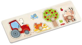 Haba Dřevěné vkládací puzzle s úchytem Farma
