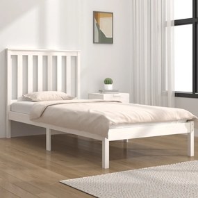 vidaXL Rám postele masivní borovice 75 x 190 cm malé jednolůžko [3103805] Barva: Bílá