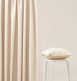 Room99 Hotový závěs na kroužcích s třásněmi Lara Jednobarevný Barva: Bělošedá, Velikost: 140 x 260 cm