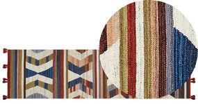 Kelimový koberec 80 x 300 cm vícebarevný MRGASHAT Beliani