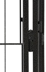 vidaXL 28panelová ohrádka pro psy černá 100 x 50 cm práškovaná ocel