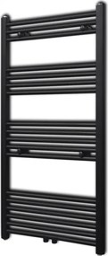 vidaXL Šedý žebříkový radiátor na ručníky rovný ústřední topení 600 x 1160 mm [141908] Barva: Černá