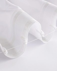 Záclona na řasící pásce Wave barva krémová látka poloprůhledná, lesklé