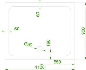 BPS-koupelny Posuvné sprchové dveře HYD-PD03C 110 chrom/transparent pro instalaci do niky + vanička HYD-OSV-ST04B 110x90 černá