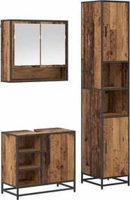 Sada koupelnového nábytku 3 ks Staré dřevo 35 x 37,5 x 188,5 cm 3402438