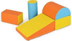 Costway 5 ks. Schaumstoffbausteine Riesenbausteine zum Toben – žlutá + oranžová
