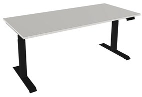 NOBL Dynamic + Elektr. nastavitelný polohovací stůl 180x80 s pamětí Dynamic + Dekor stolové desky: bílá, Barva podnože: černá