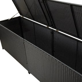 vidaXL Marketos Zahradní úložný box polyratan 200 x 50 x 60 cm černý