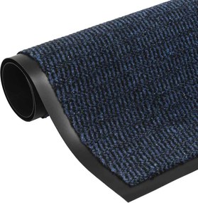 Protiprachové rohožky 2 ks obdélník všívané 80 x 120 cm modré 3051612