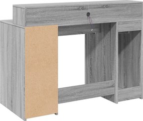 vidaXL Psací stůl s LED světly 120 x 55 x 91 cm kompozitní dřevo [3309418] Barva: Staré dřevo