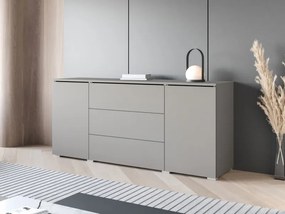 Komoda do pokoje Sawoti 150, Barva: šedé palladium, Osvětlení: bez osvětlení