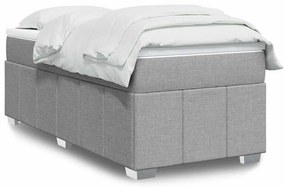Box spring postel s matrací světle šedý 100 x 200 cm textil 3285449