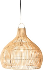 Závěsné přírodní ratanové stínidlo Pear shape - Ø 83*76 cm/ E27