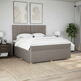 Box spring postel s matrací taupe 180x200 cm textil 3294439