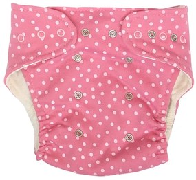 Mamatti Látková plenka EKO sada - kalhotky + 2 x plenka, Princezna Puntík, růžová Velikost: 5 - 14 kg