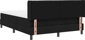 Postel s boxspringem s čelo Černý 200 x 160 cm textil 3341050