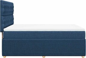 Box spring postel s matrací modrá 140x200 cm textil 3294392