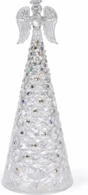 Skleněný anděl 10 × 26 cm, čiré sklo