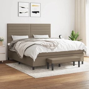 Box spring postel s matrací taupe 160x200 cm textil 3136689