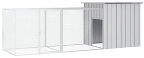 Klec pro kuřata šedá 300 x 91 x 100 cm pozinkovaná ocel 3106460